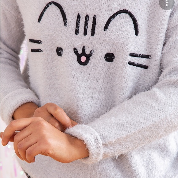 Pusheen | Sweaters | Rare Pusheen Cat Faux Angora Sweater | Poshmark